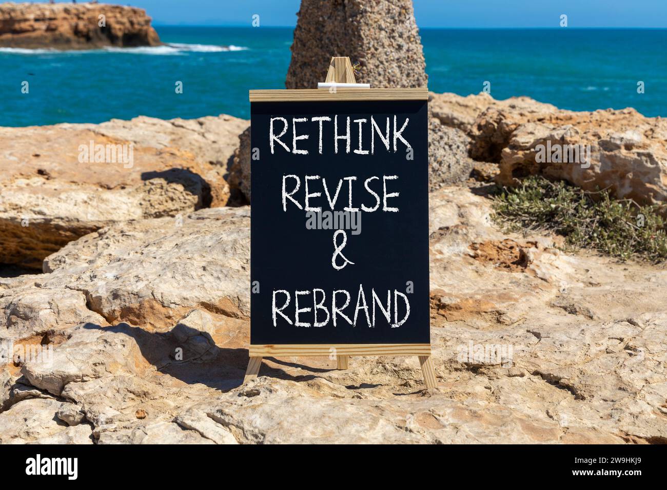 Rethink revise rebrand symbol. Concept word Rethink Revise and Rebrand ...