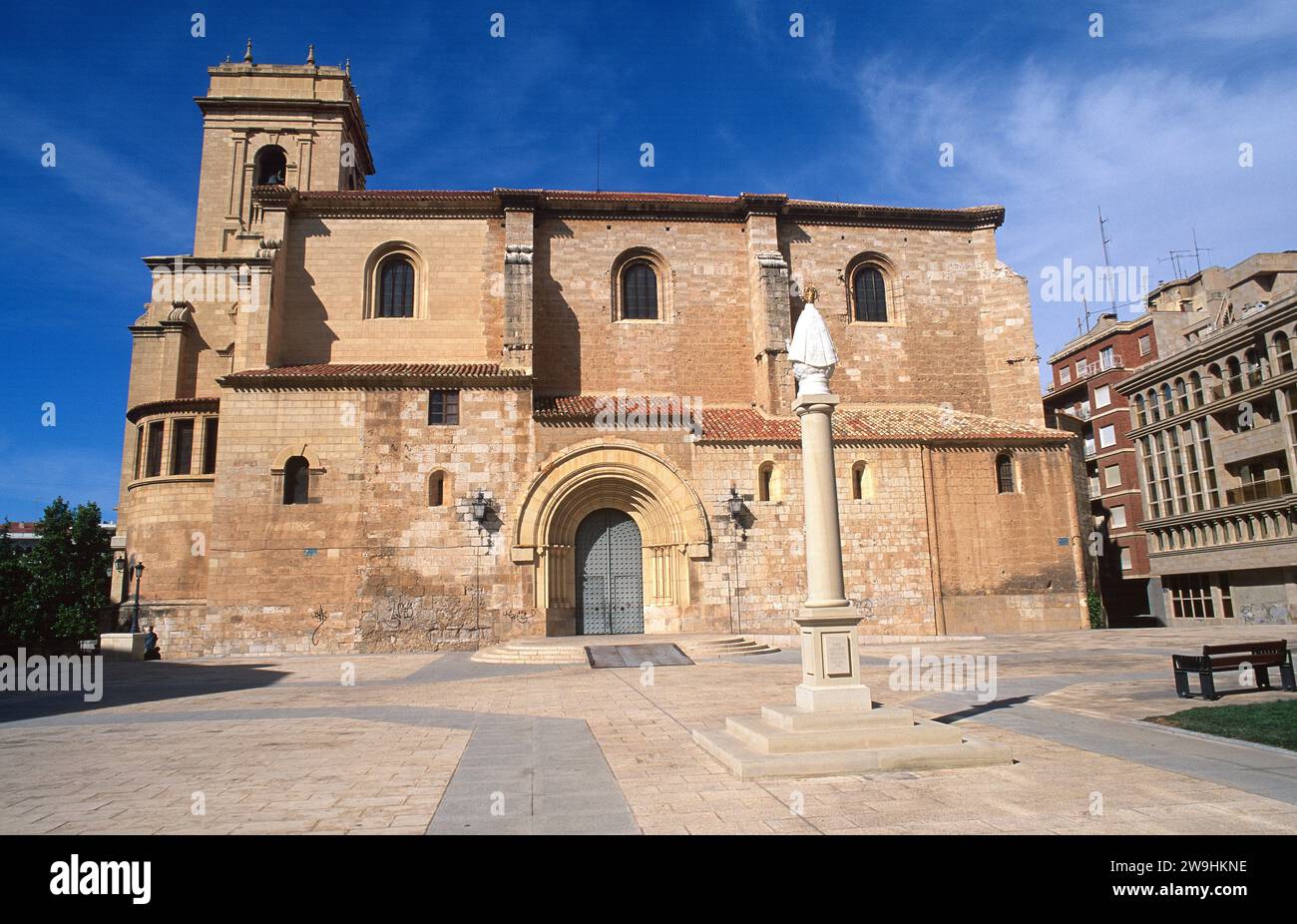 Catedral de San Juan Bautista, lateral view. Albacete city, Castilla-La ...