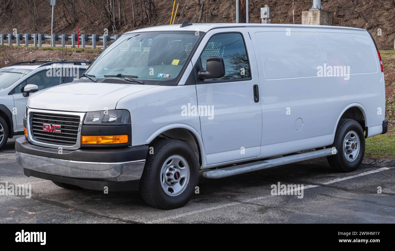 A used 2021 GMC Savana Cargo 2500 work van for sale at a dealership in ...