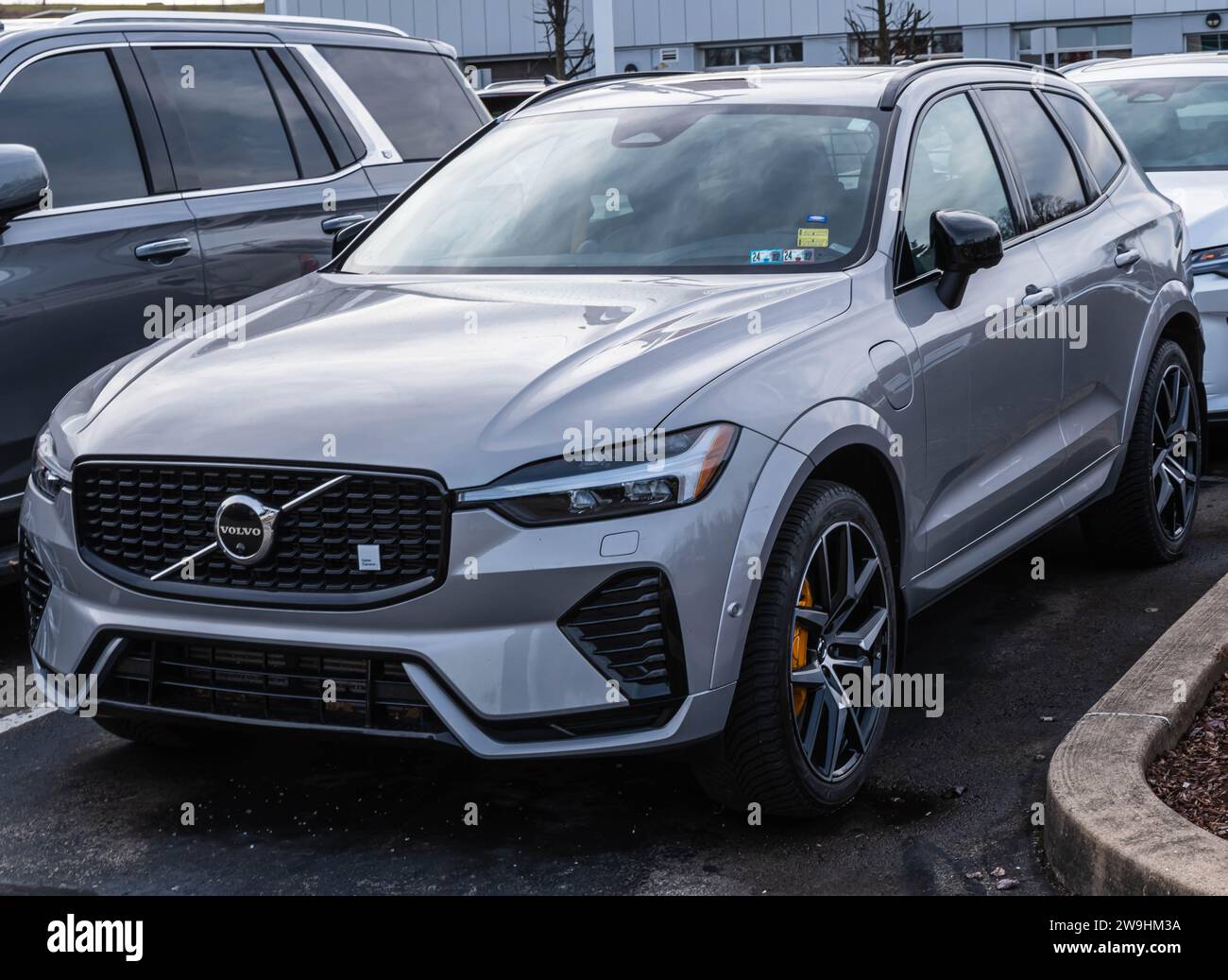 A new Volvo SUV EV for sale at a dealership in Monroeville ...