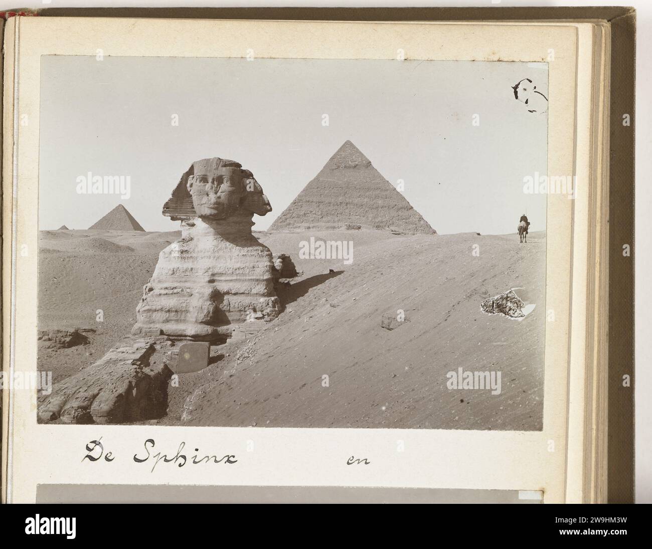 View of the Sphinx and the Pyramids of Gizh, 1898 photograph Giza ...