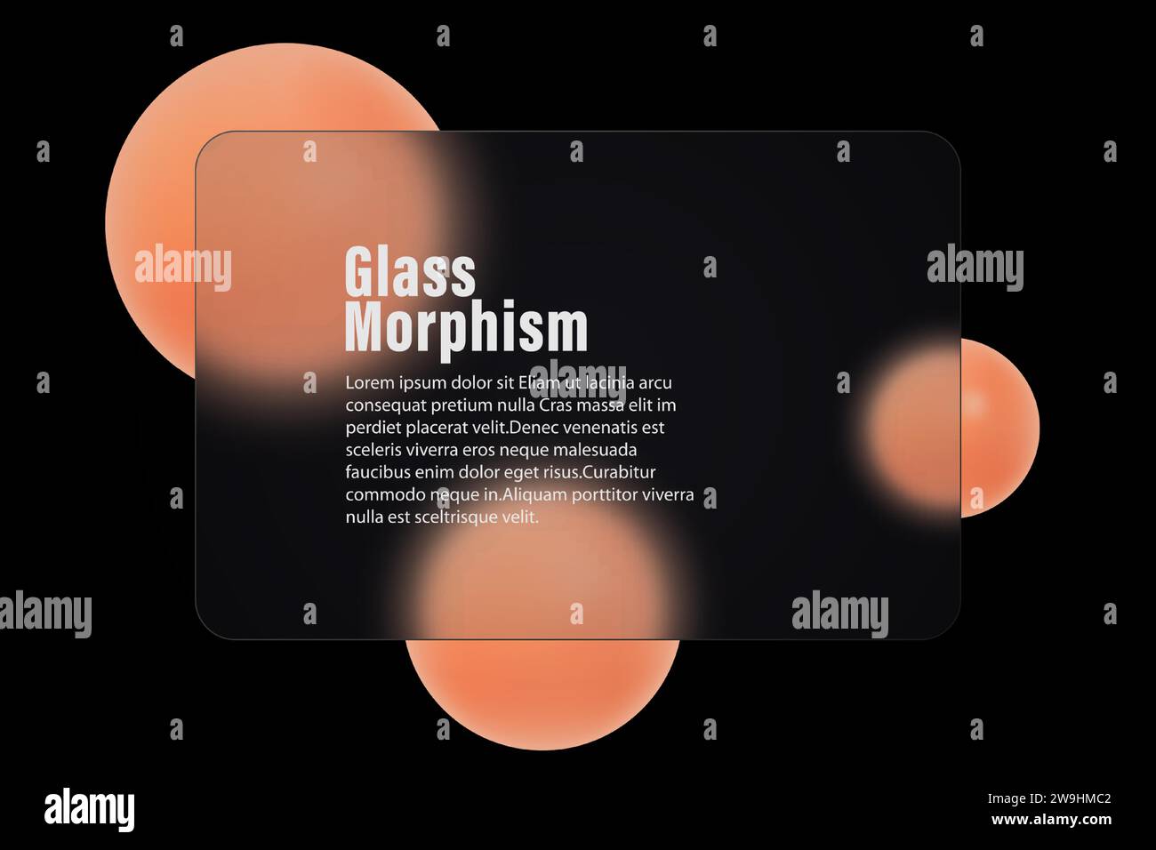 3D creative glass morphism background design. Transparent glass element ...