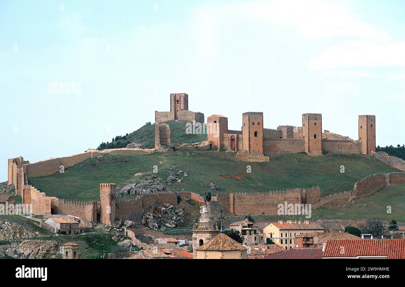 Molina de Aragon, castle and town. Guadalajara province, Castilla-La ...