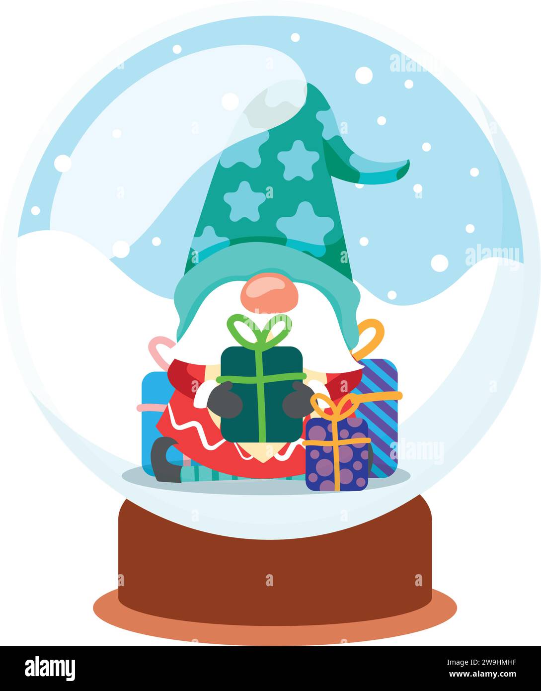 Christmas ball falling snow Cut Out Stock Images & Pictures - Alamy