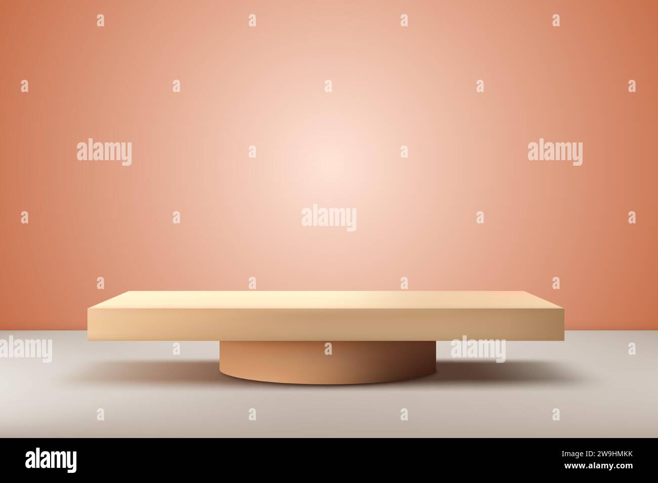 Rectangular podium with shadow. Stage for product promotion and ...