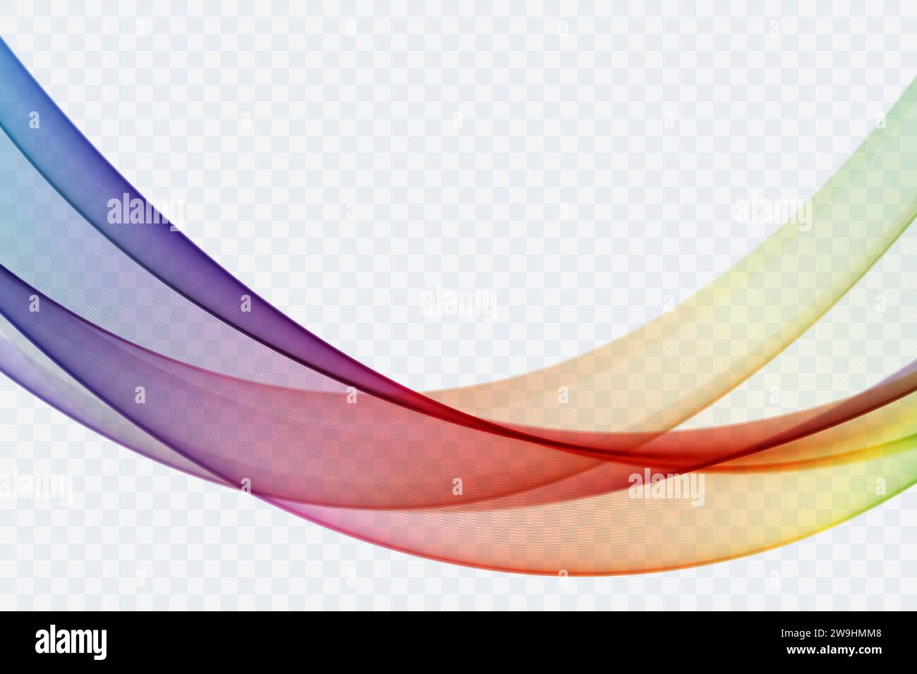 Abstract wave of colored flowing lines, transparent wave, design ...