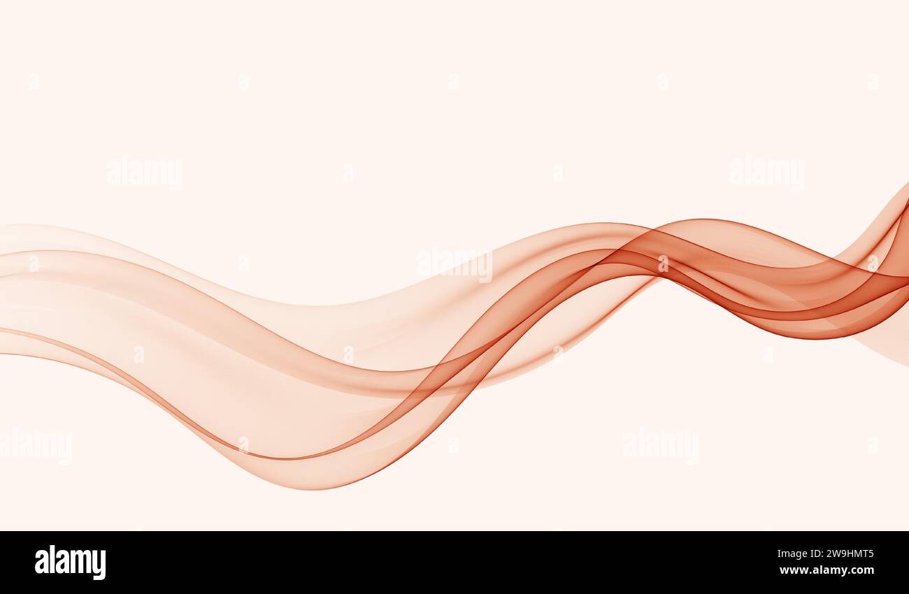 Abstract peach swirl wave background. Design element, transparent wave ...