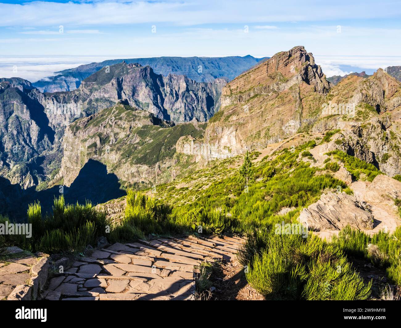 The mountains around the Pico do Arieiro on Madeira Stock Photo - Alamy