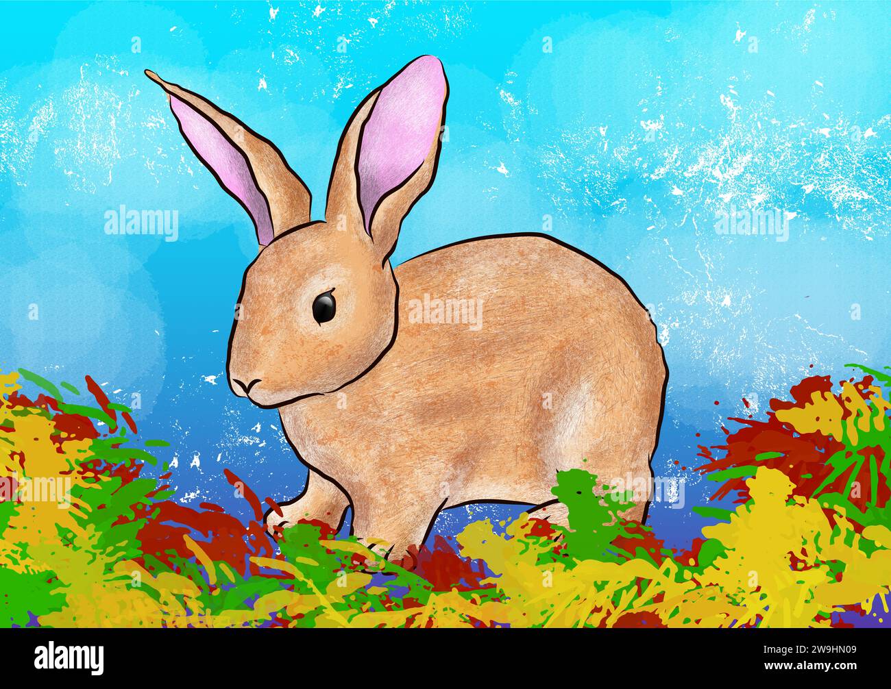 easter bunny illustration Stock Photo - Alamy
