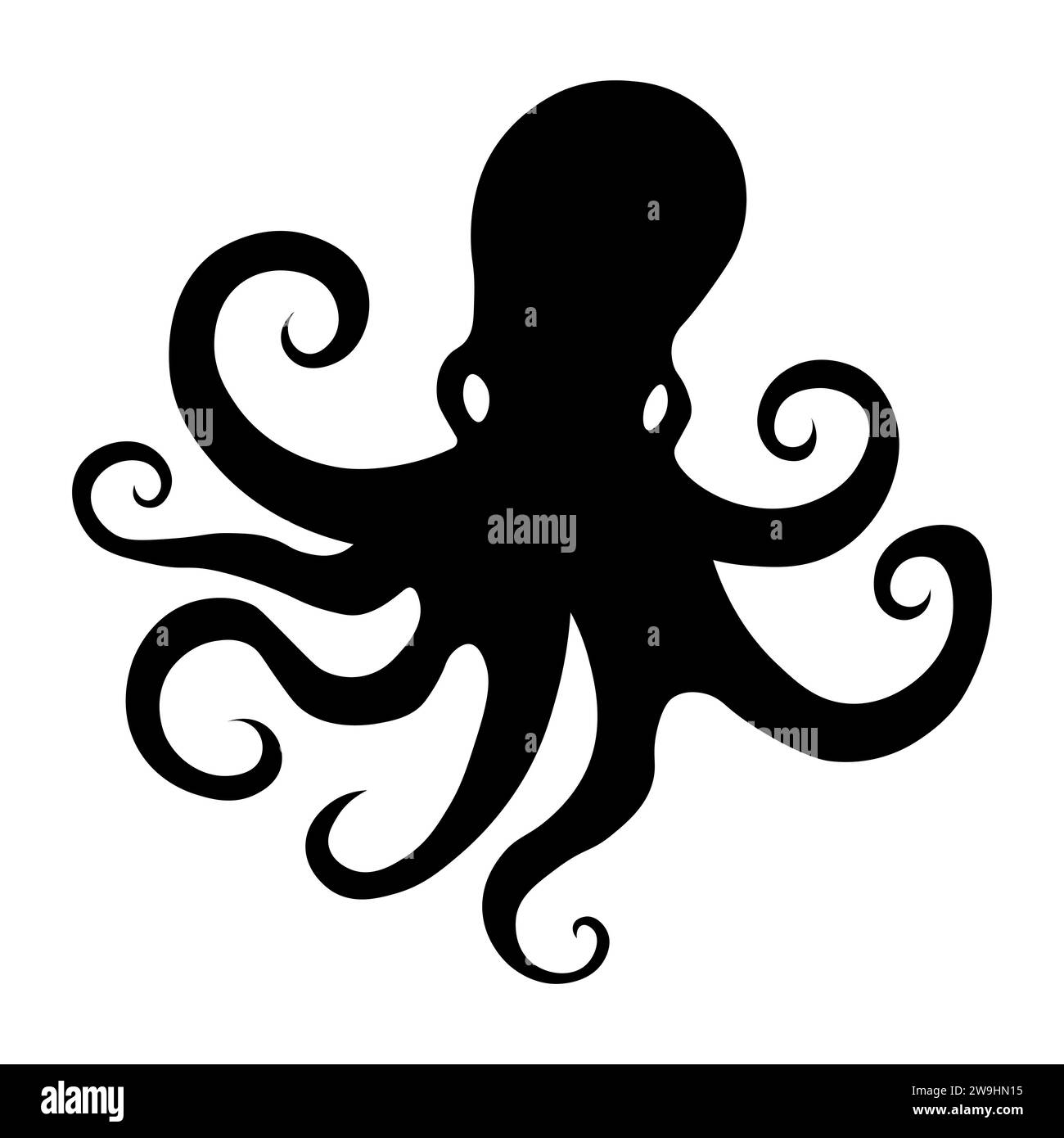 Octopus cartoon Black and White Stock Photos & Images - Alamy