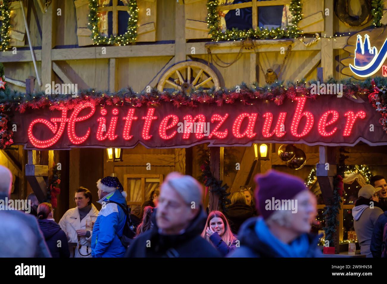 Bonn, Germany - December 16, 2023 : People walking around the ...