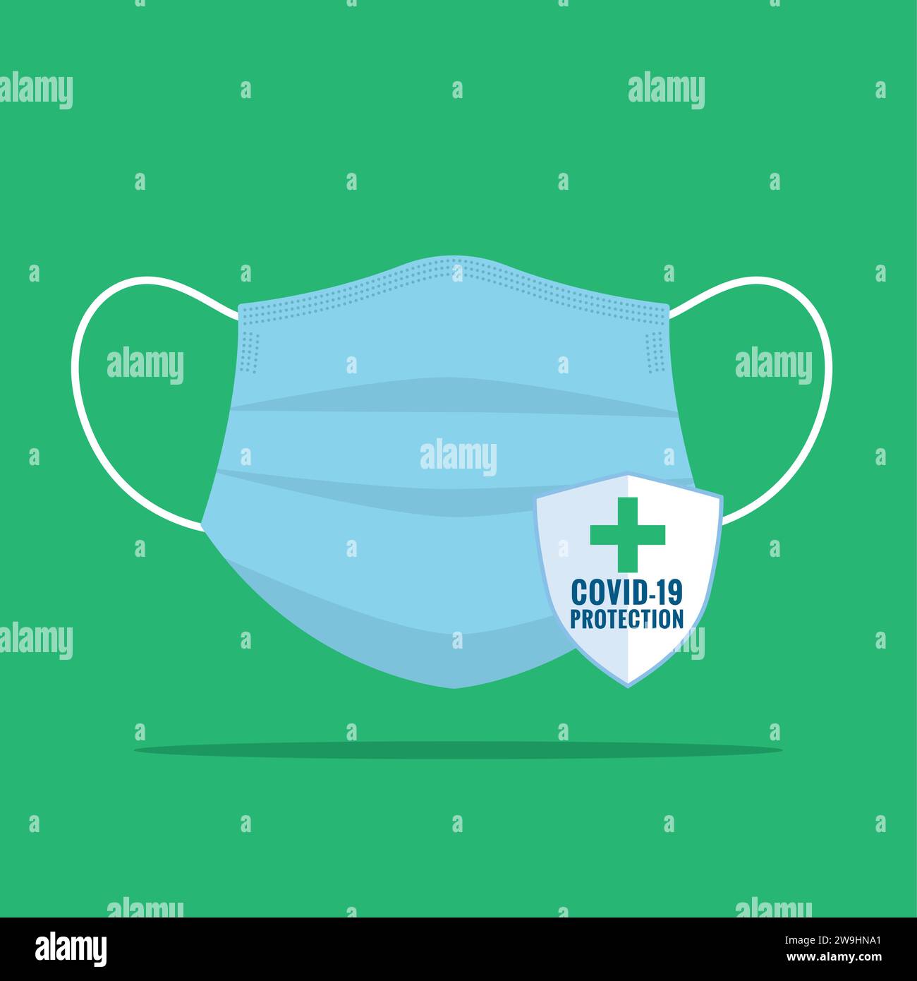 Colored covid protection and prevention poster face mask Vector Stock ...