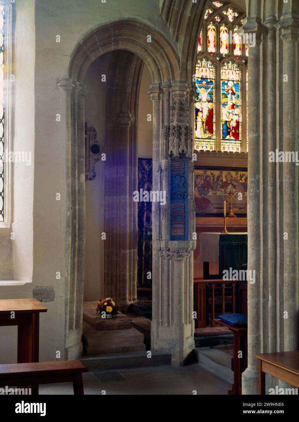 Niche & entrance to the site of the shrine of St Hieritha (Urith) on ...