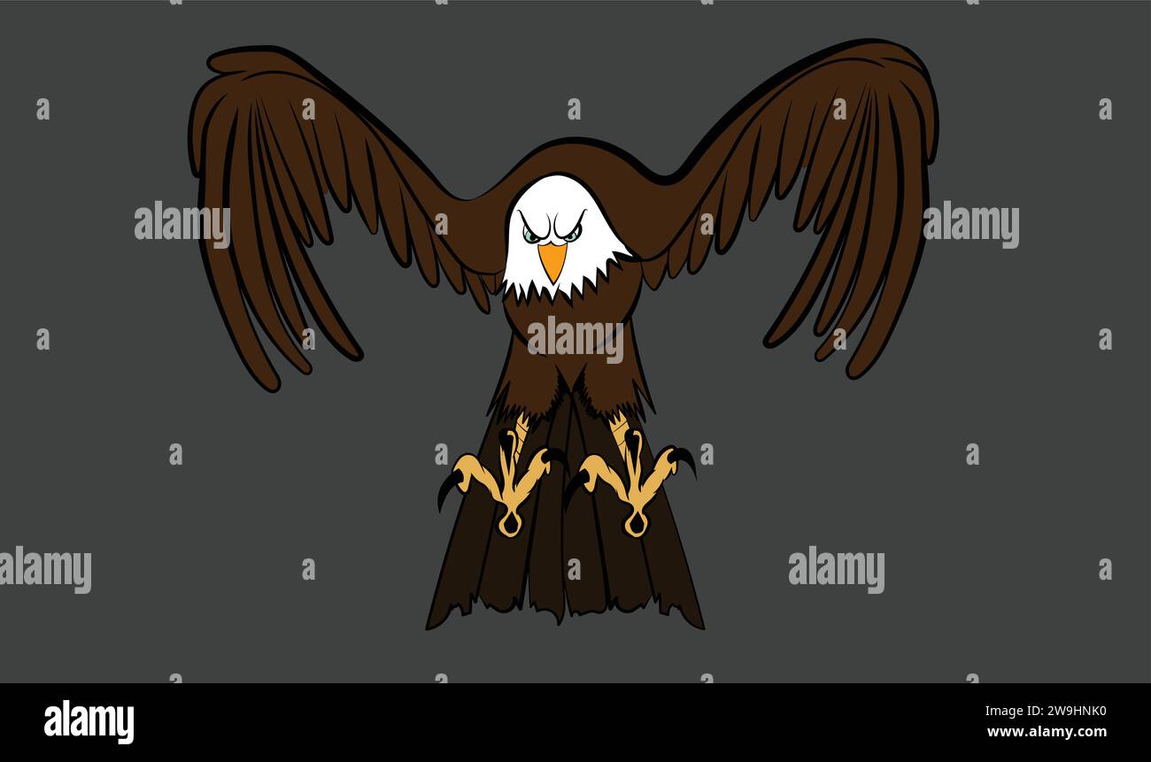 Digital illustration black eagle Stock Vector Images - Alamy