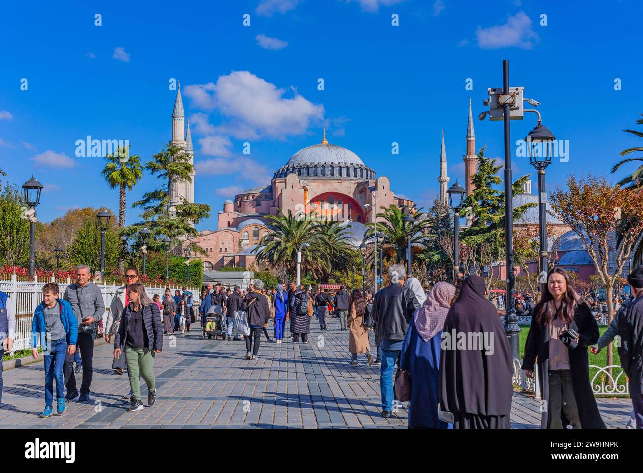 Istanbul, Turkey - November 14, 2023. View of the Sultan Ahmet Park in ...
