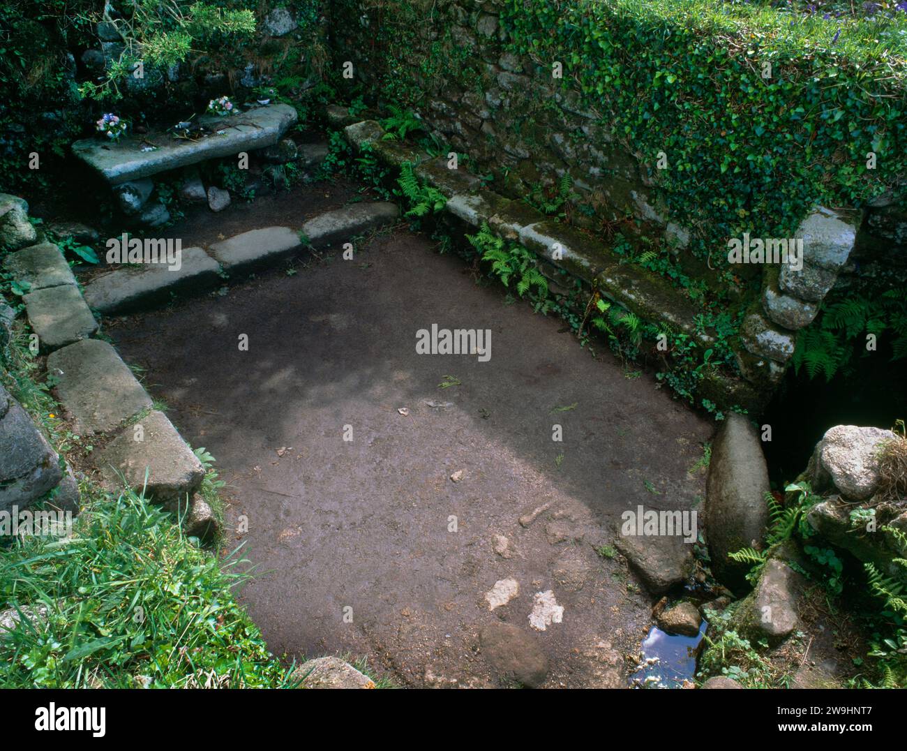 View ESE of the well chamber (baptistery on R), altar (rear L ...
