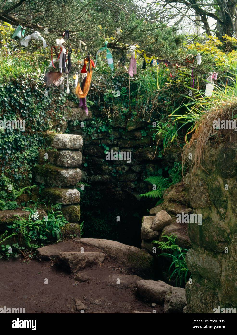 Looking S through the entrance of Madron Well Chapel, Cornwall, England ...