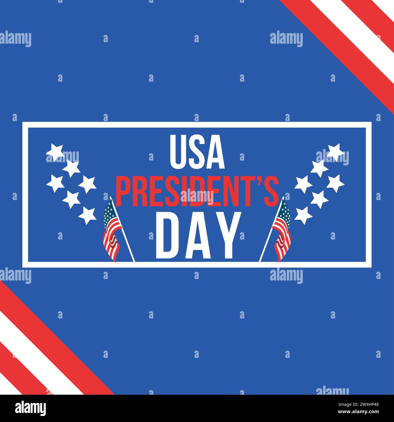 Colored president day template with USA flags Vector Stock Vector Image ...