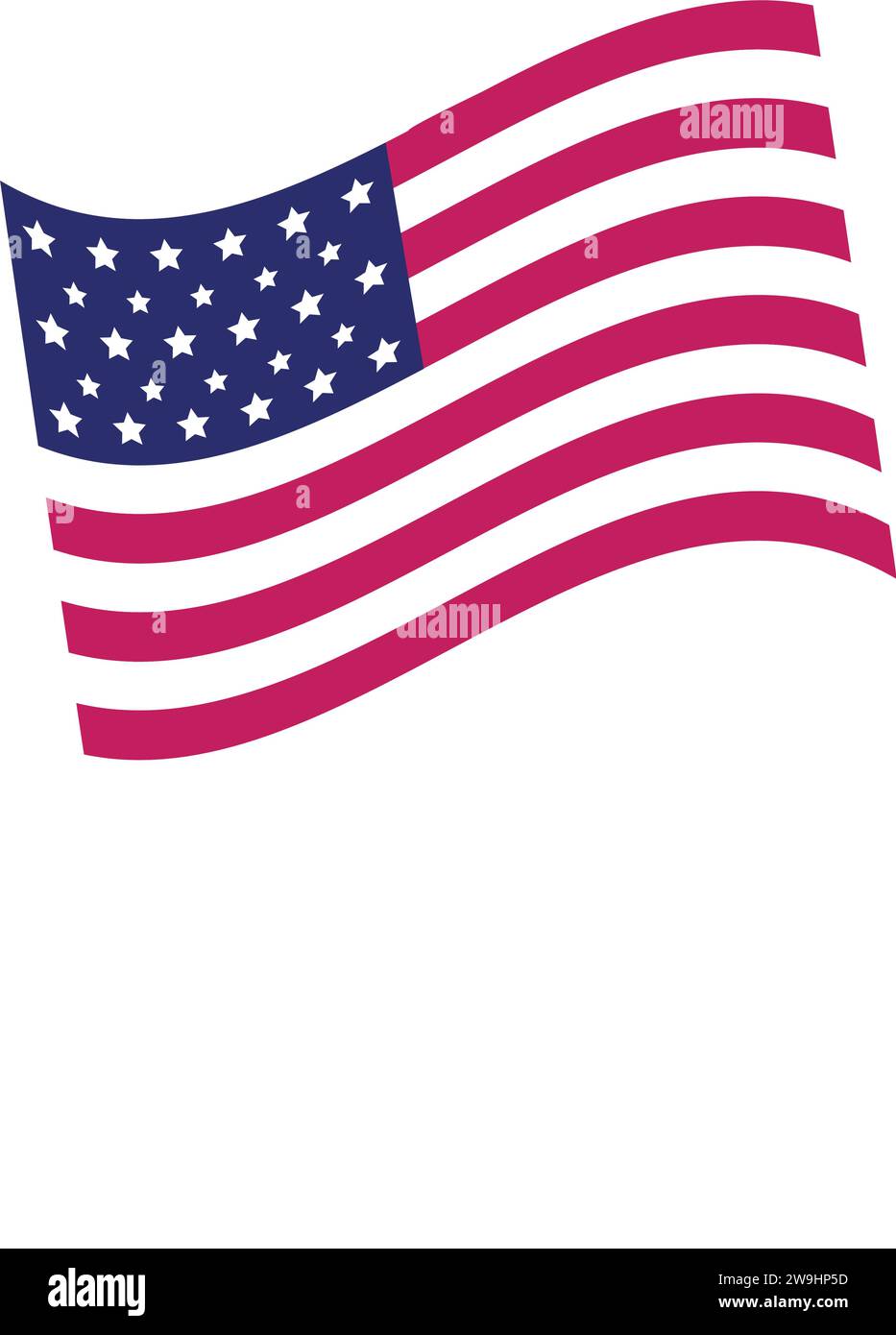 Isolated usa flag waving flag Vector Stock Vector Image & Art - Alamy