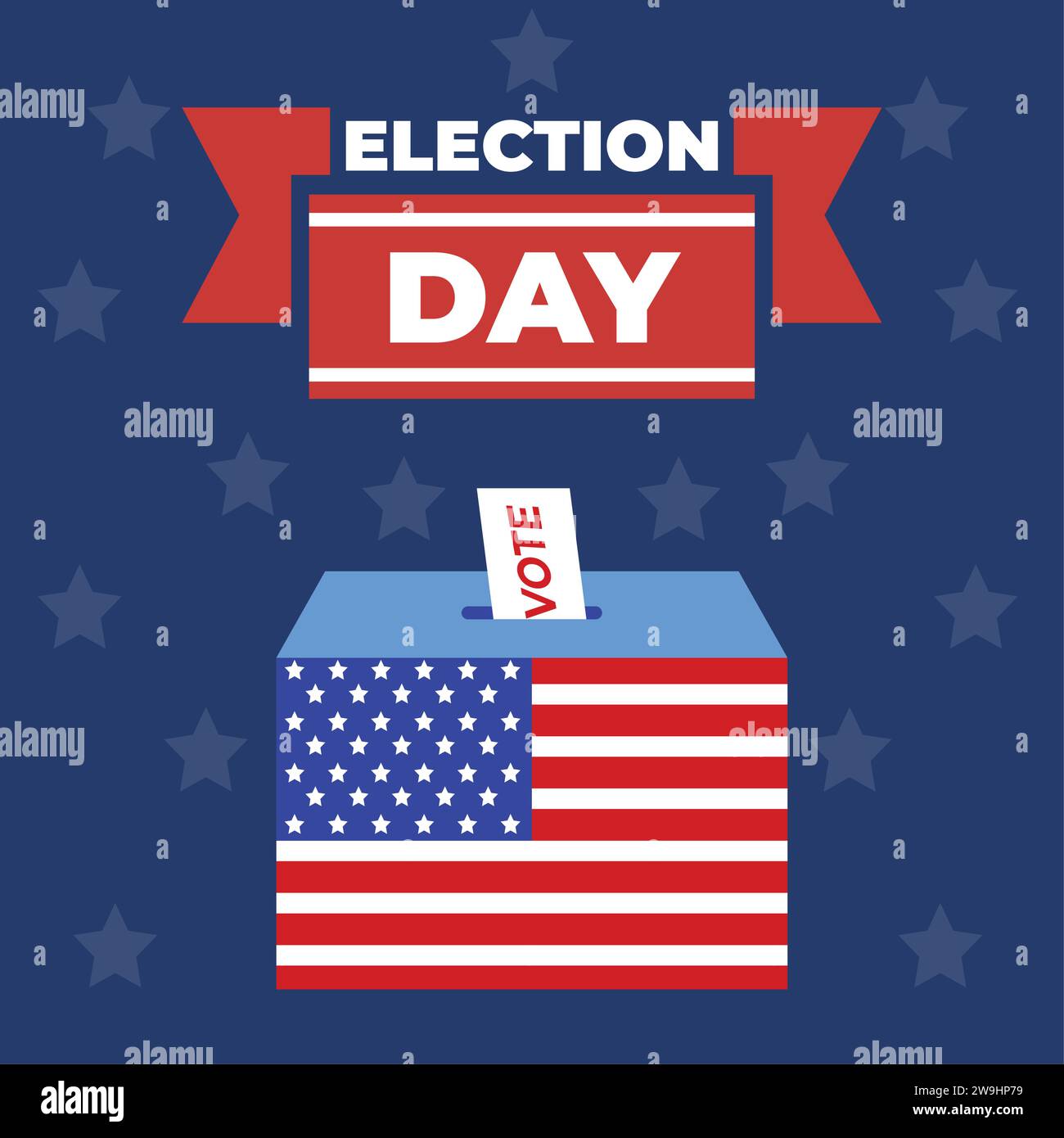 Election day card Flag of United States Vector Stock Vector Image & Art ...