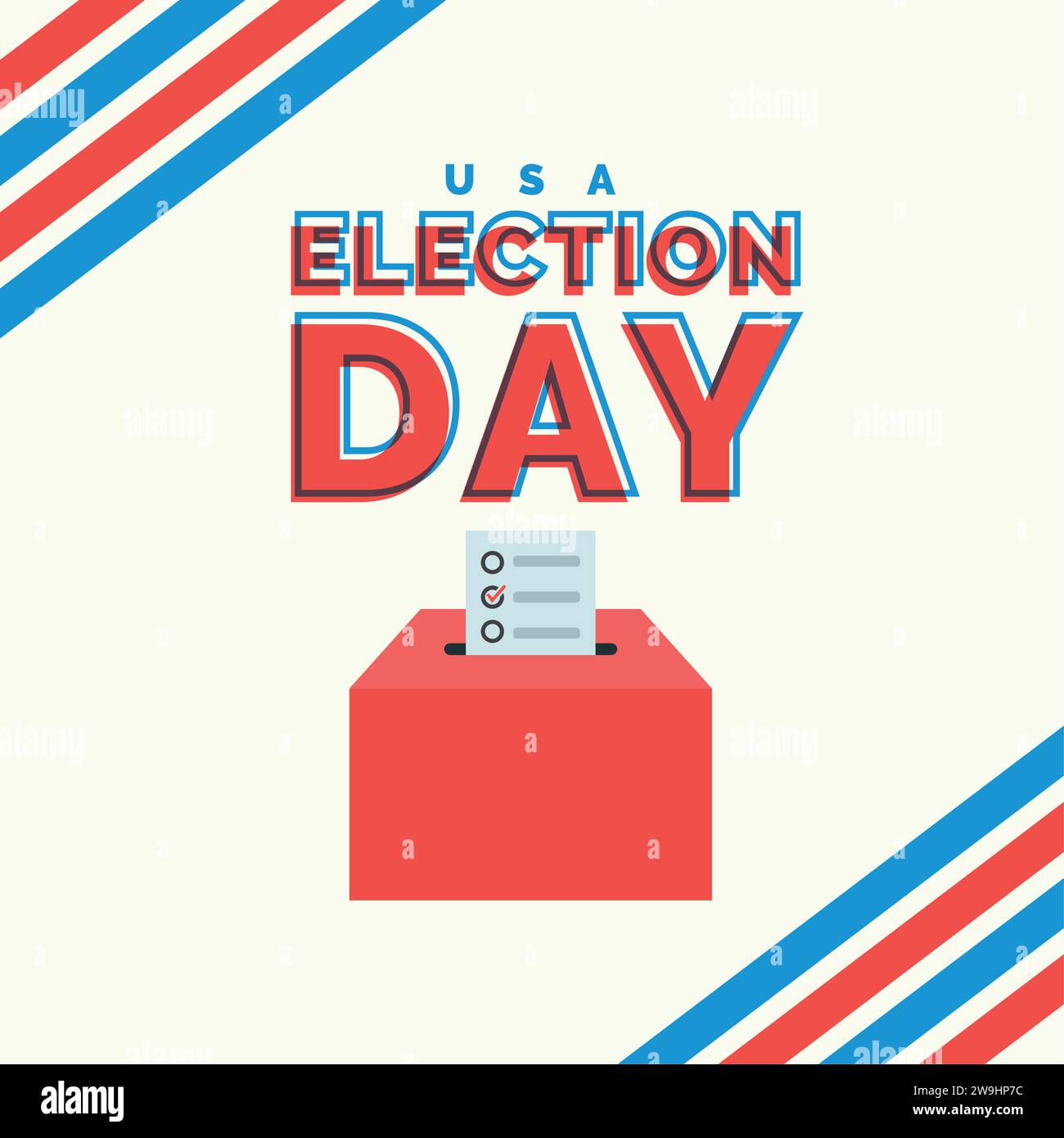 Election day card Flag of United States Vector Stock Vector Image & Art ...