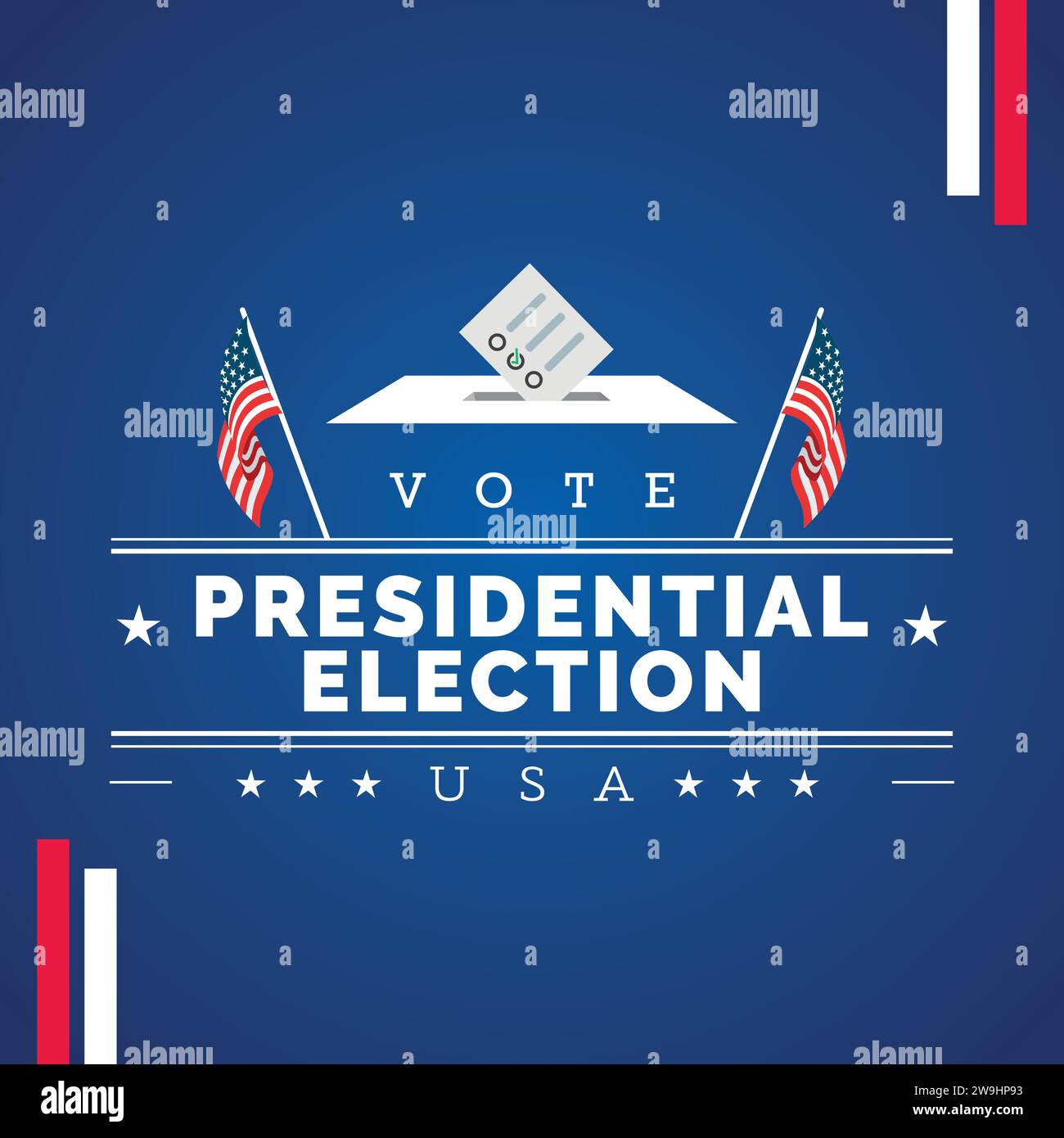 Election day card Flag of United States Vector Stock Vector Image & Art ...