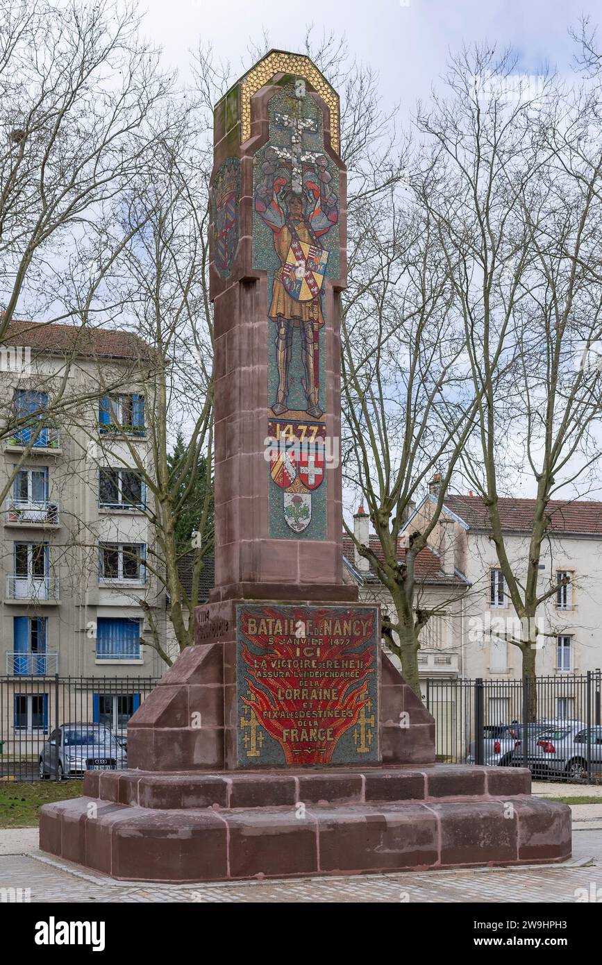 Monument commemorating the Battle of Nancy, which took place in 1477 ...