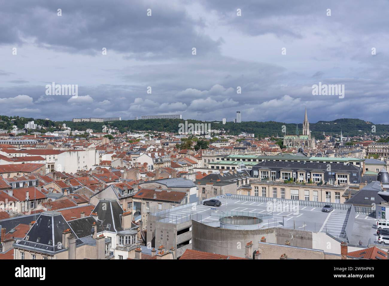 Nancy, France - View of Nancy from the Nancy Cathedral and the skyline ...