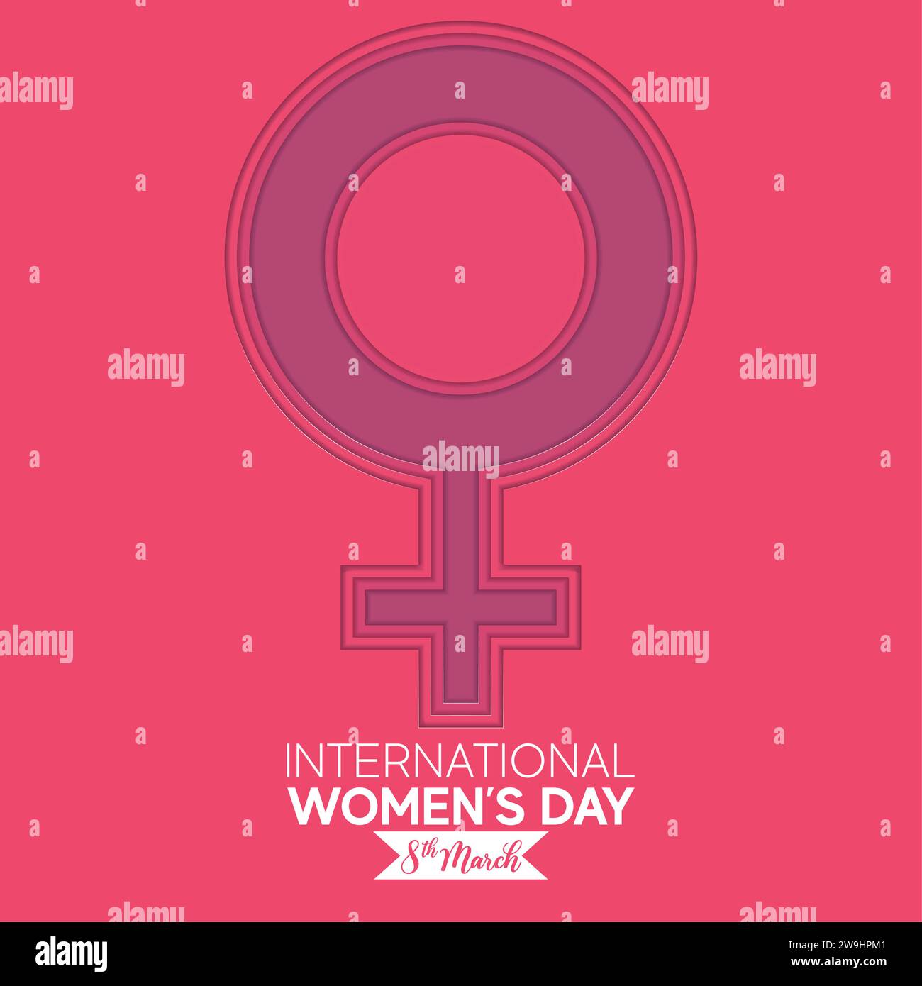 Women day card with gender symbol female Vector Stock Vector Image ...