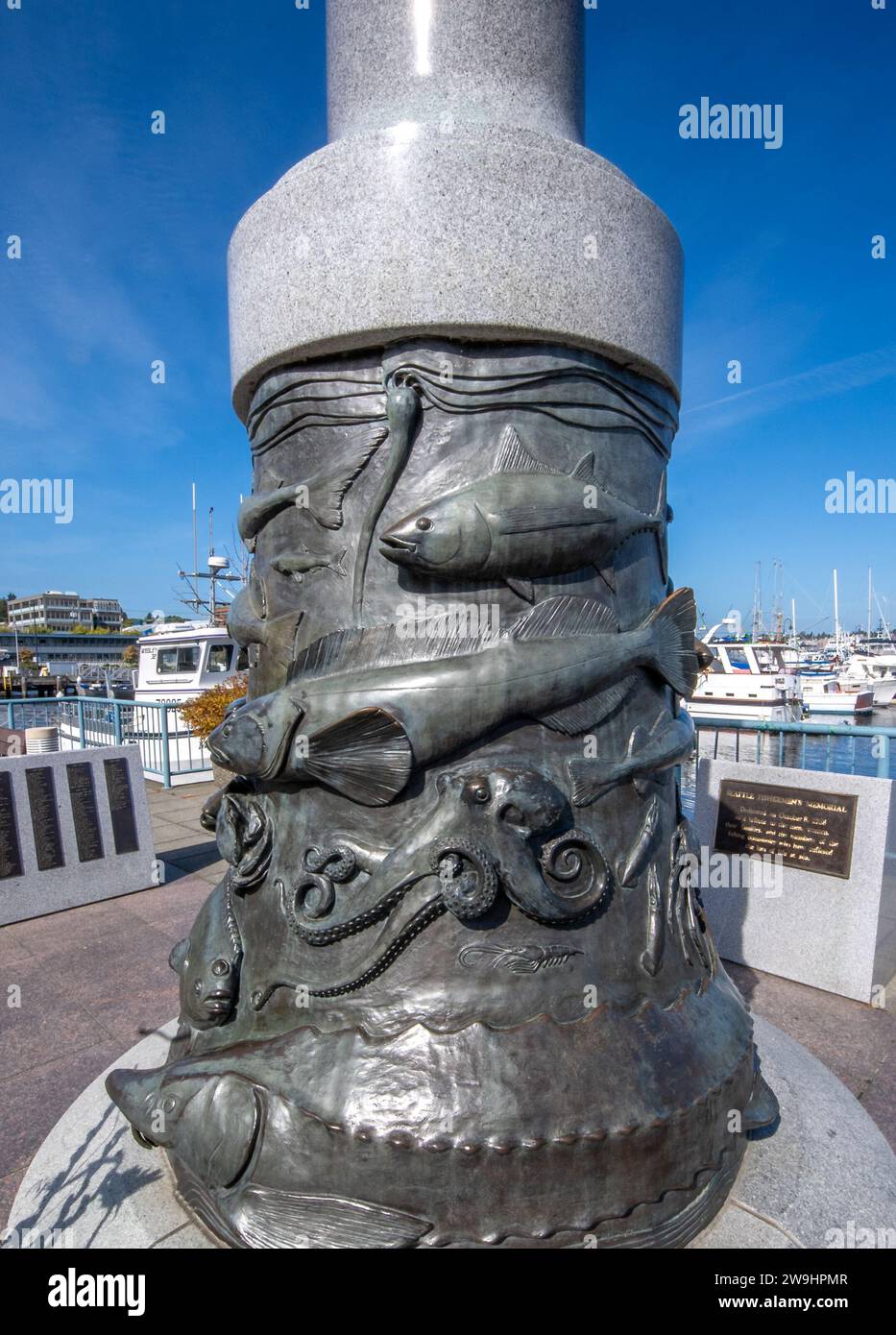 Seattle, WA - US - Sept. 23, 2021 View of Seattle Fishermen's Memorial ...