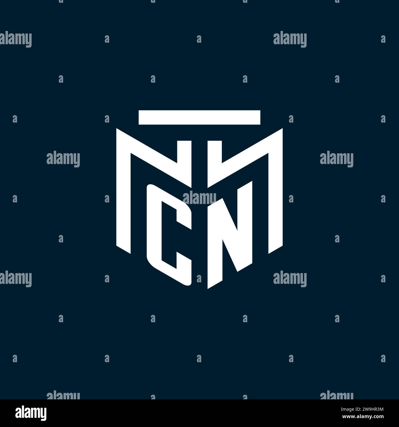 CN monogram initial logo with abstract geometric style design inspiration Stock Vector Image ...