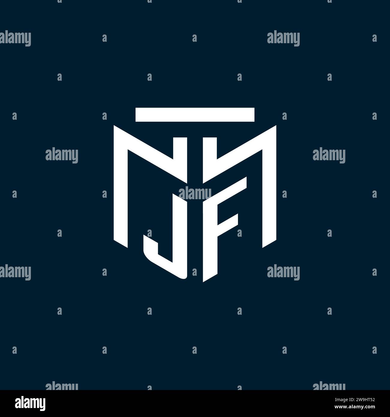 JF monogram initial logo with abstract geometric style design inspiration Stock Vector Image ...