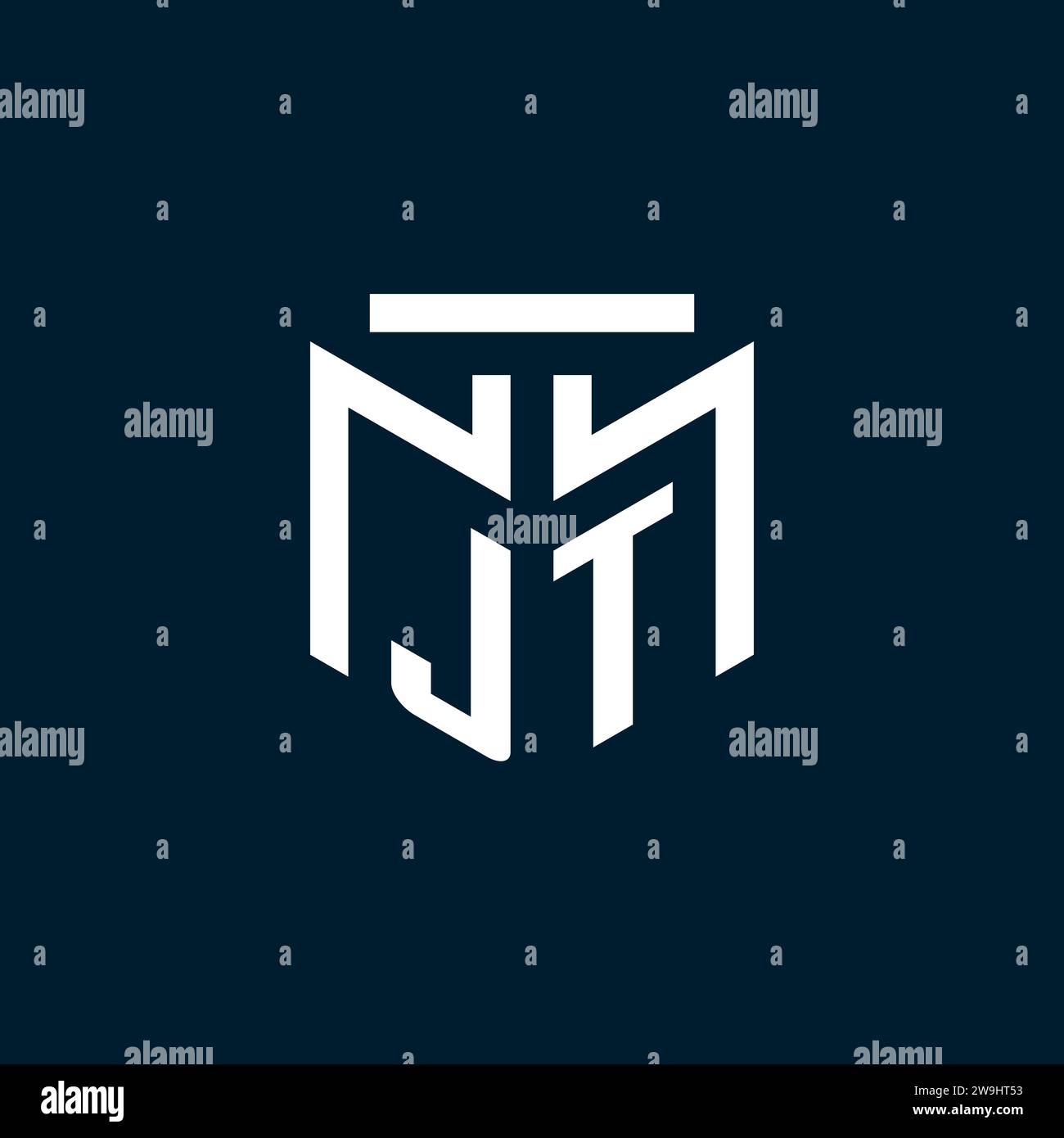 JT monogram initial logo with abstract geometric style design inspiration Stock Vector Image ...