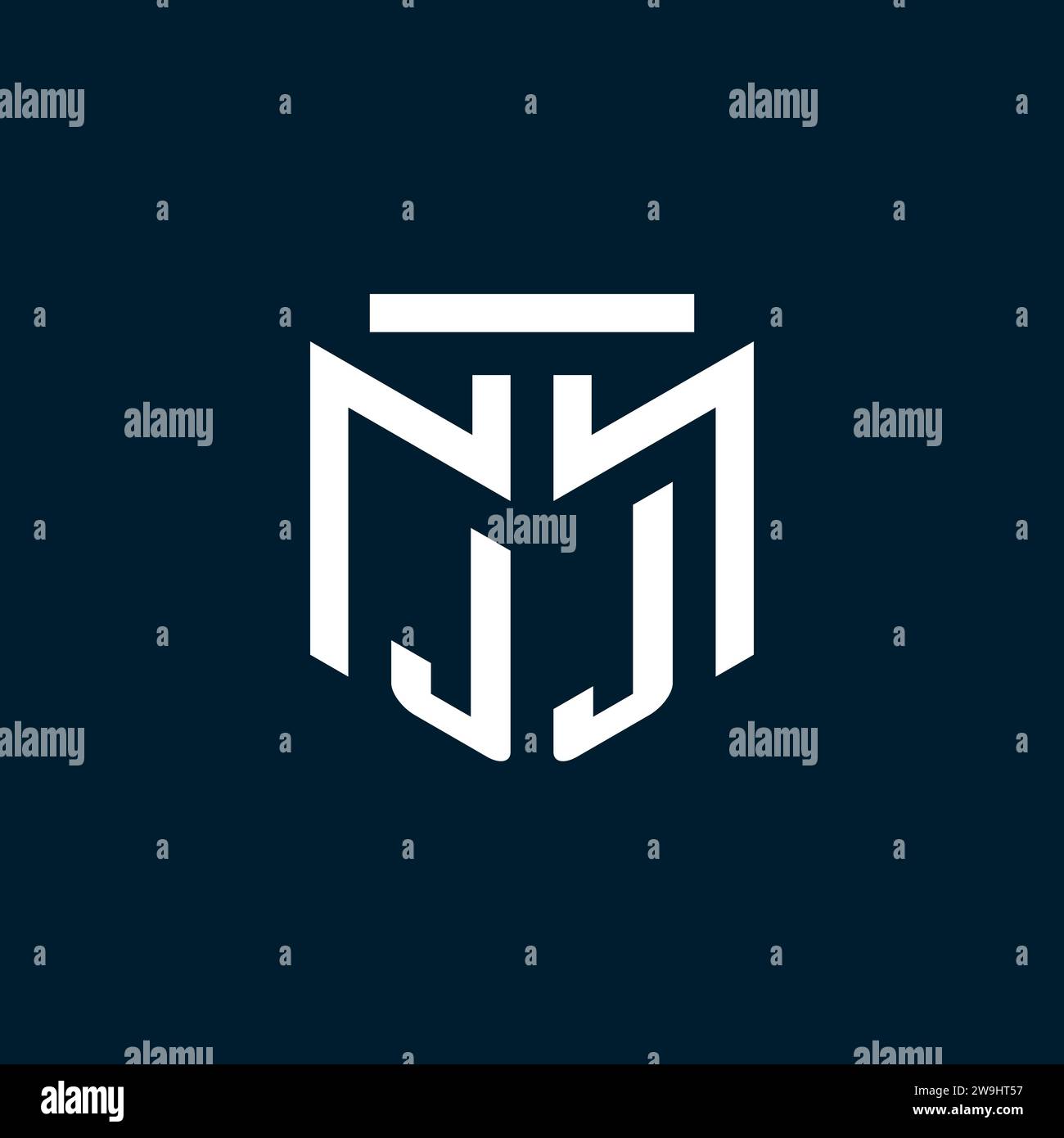 JJ monogram initial logo with abstract geometric style design inspiration Stock Vector Image ...