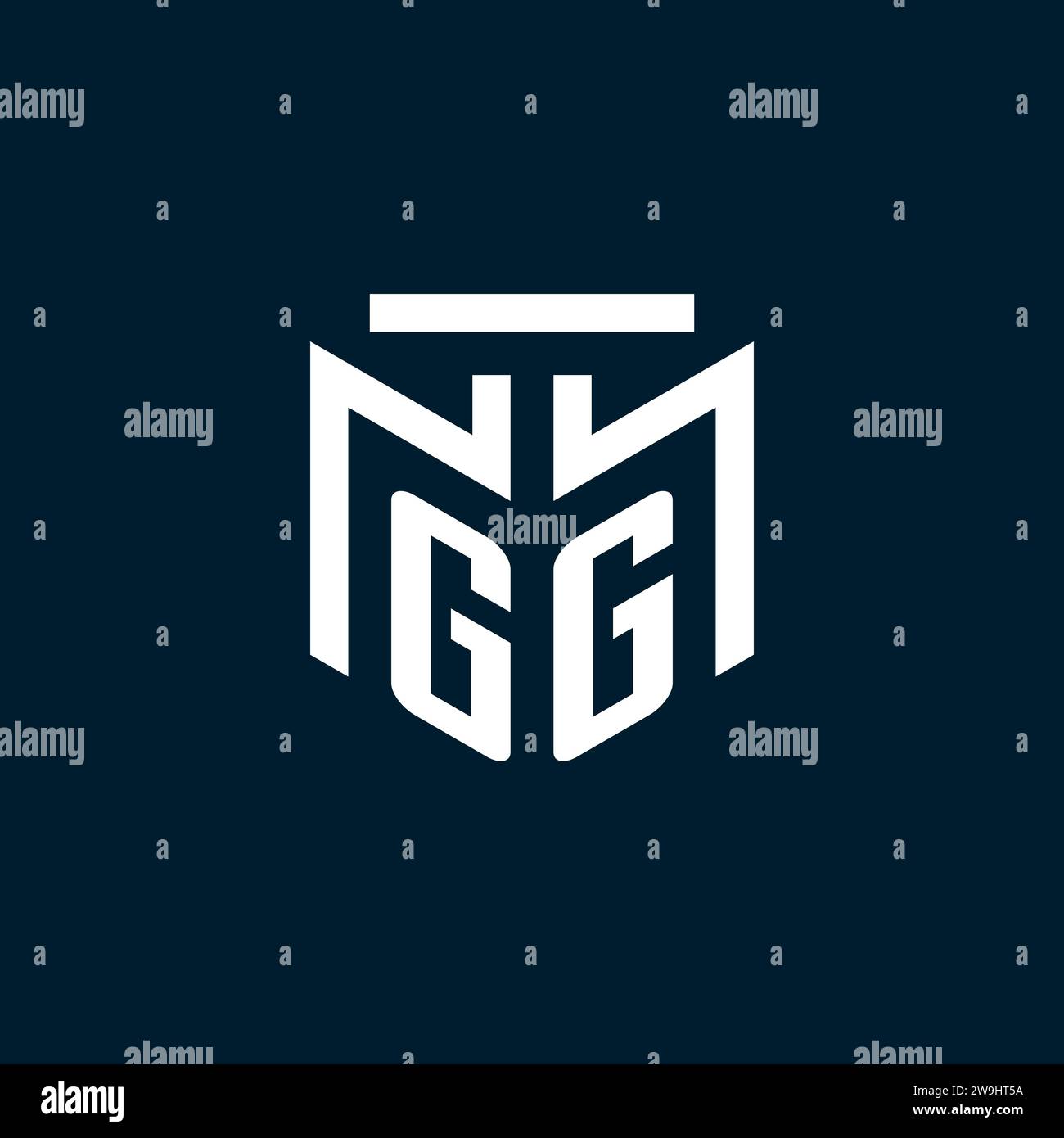 GG monogram initial logo with abstract geometric style design ...