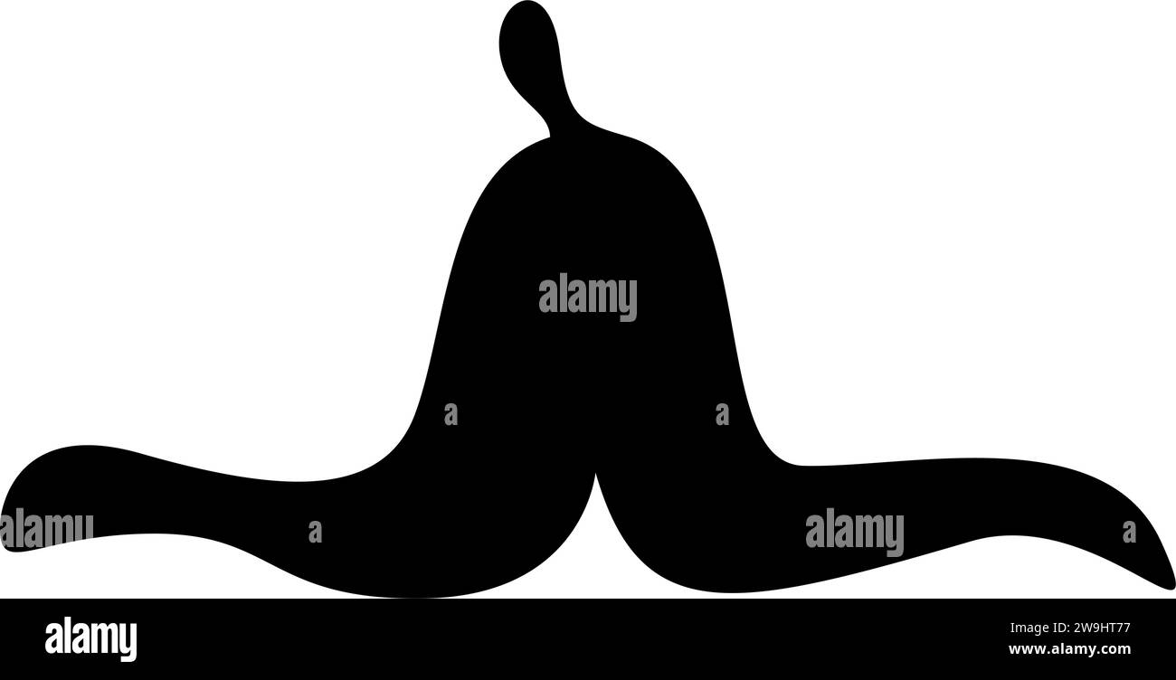 Isolated silhouette of a banana shell Vector Stock Vector Image & Art ...