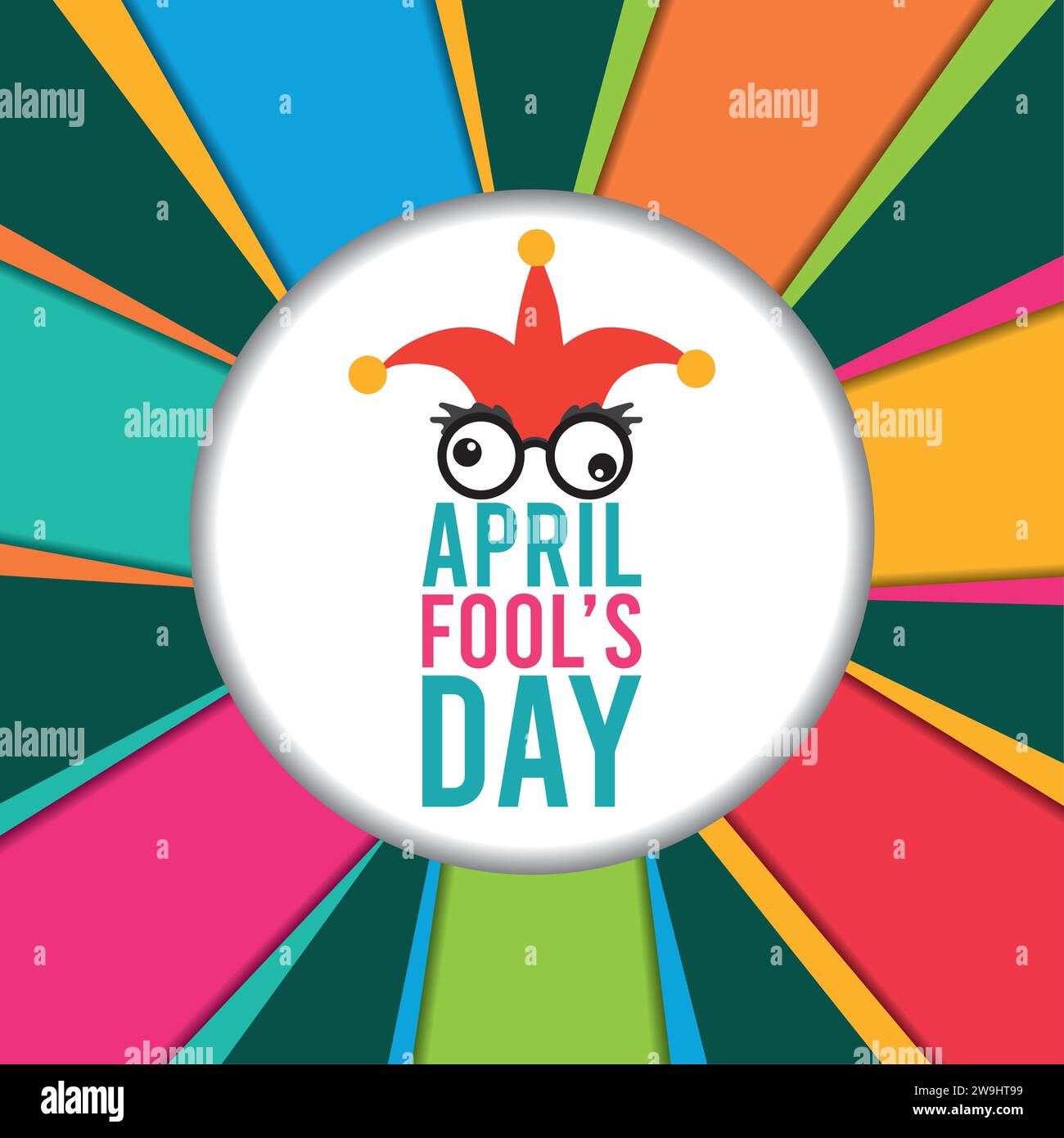 Colored april fool day template Vector Stock Vector Image & Art - Alamy
