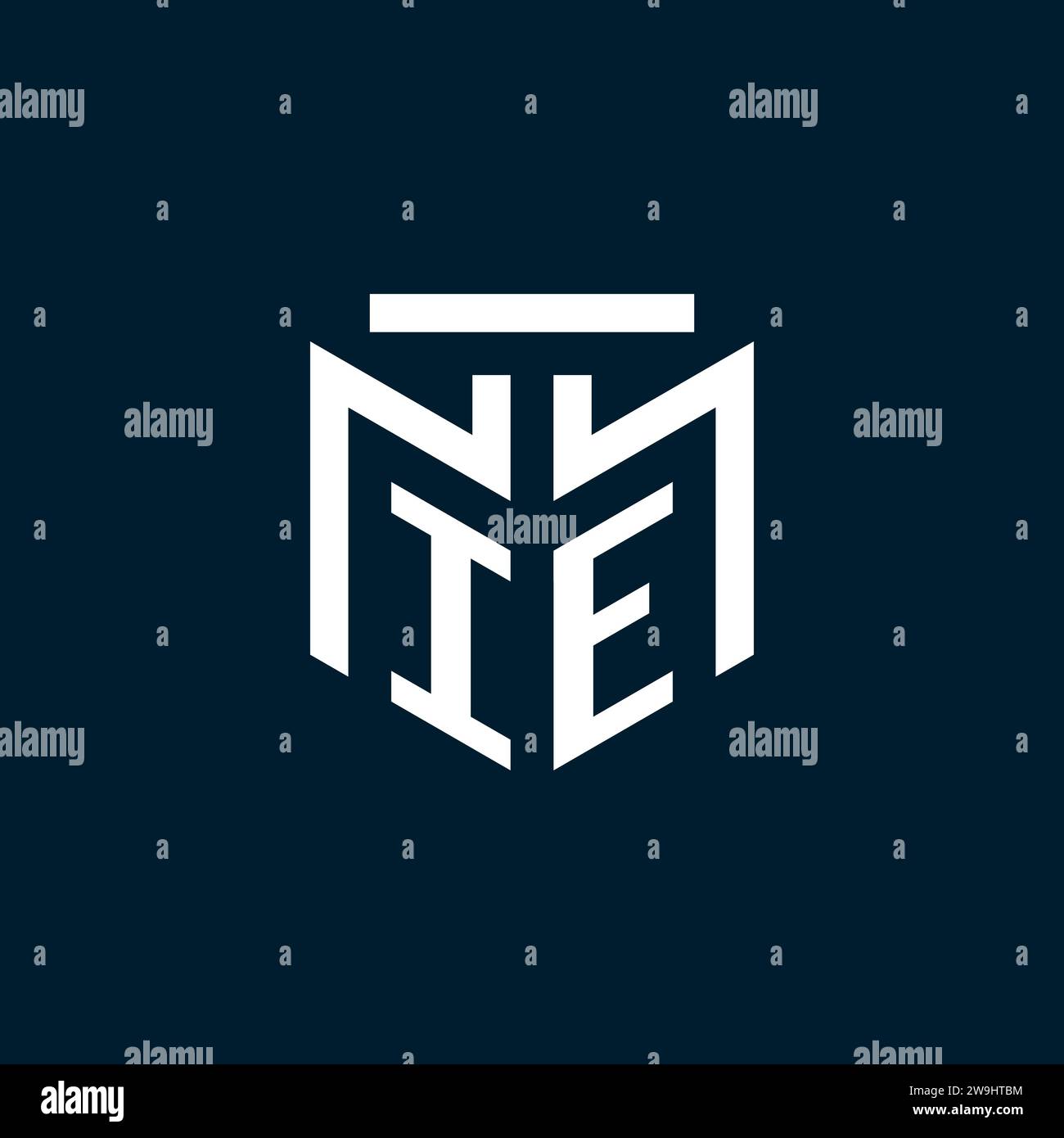 IE monogram initial logo with abstract geometric style design inspiration Stock Vector Image ...