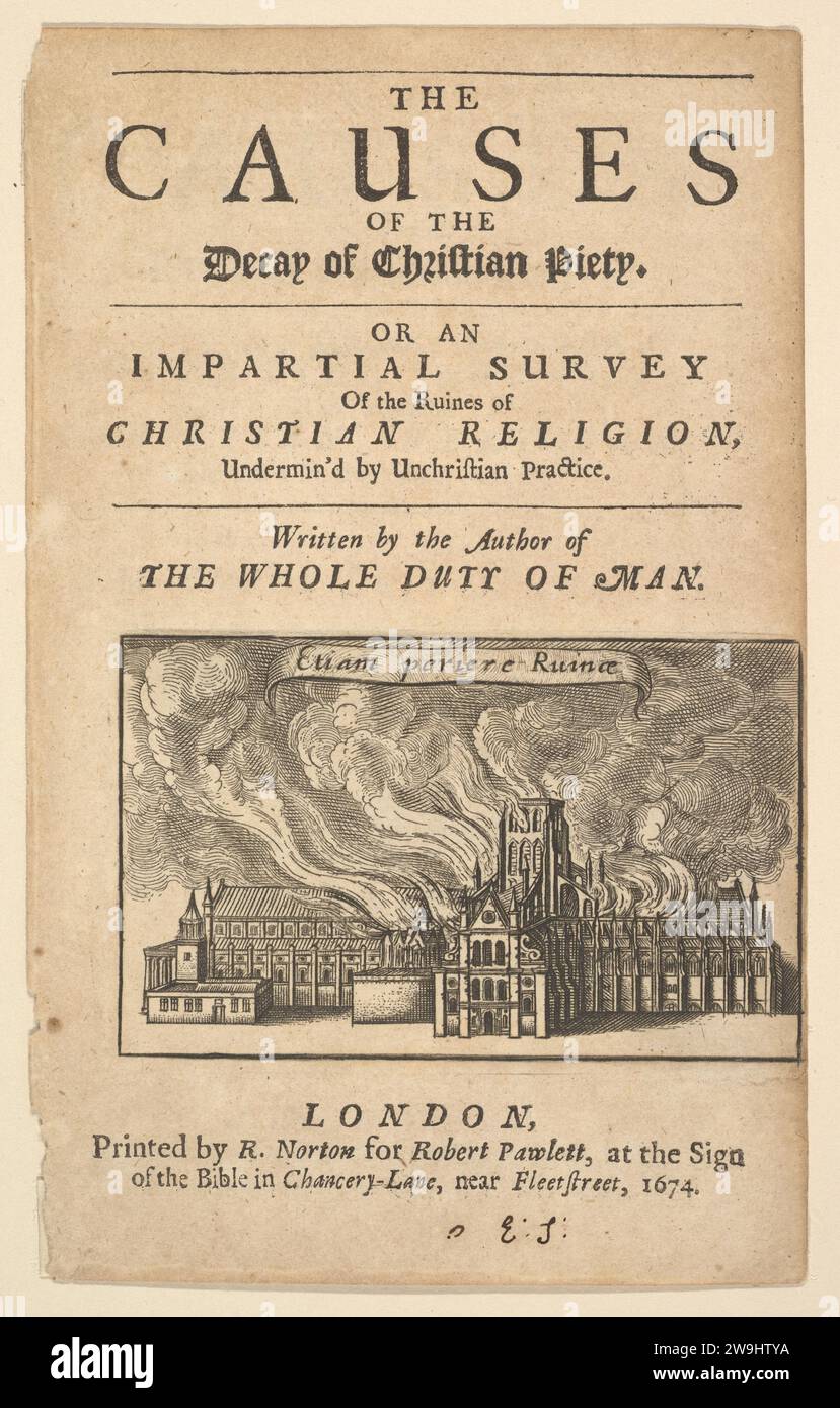 Title Page: The Causes of Decay of Christian Piety, with vignette of St ...