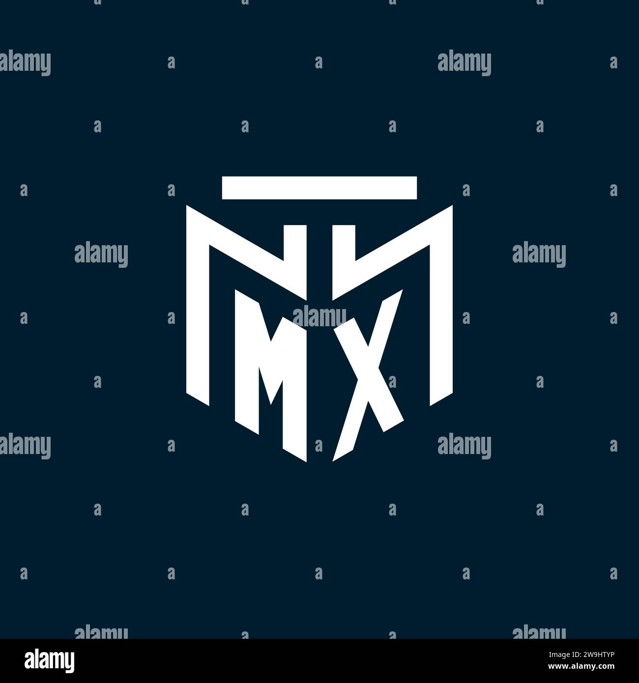 MX monogram initial logo with abstract geometric style design inspiration Stock Vector Image ...