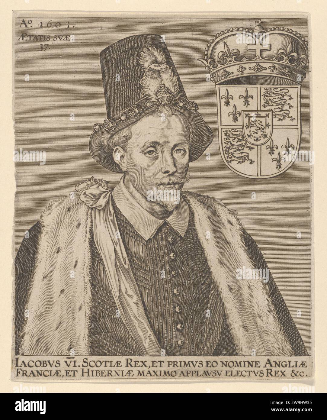 James VI, King of Scotland 1917 by Pieter de Jode I Stock Photo - Alamy
