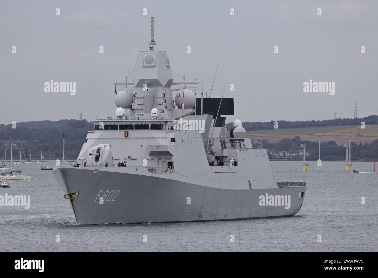The Dutch air defence frigate HNLMS DE ZEVEN PROVINCIEN sails from the ...