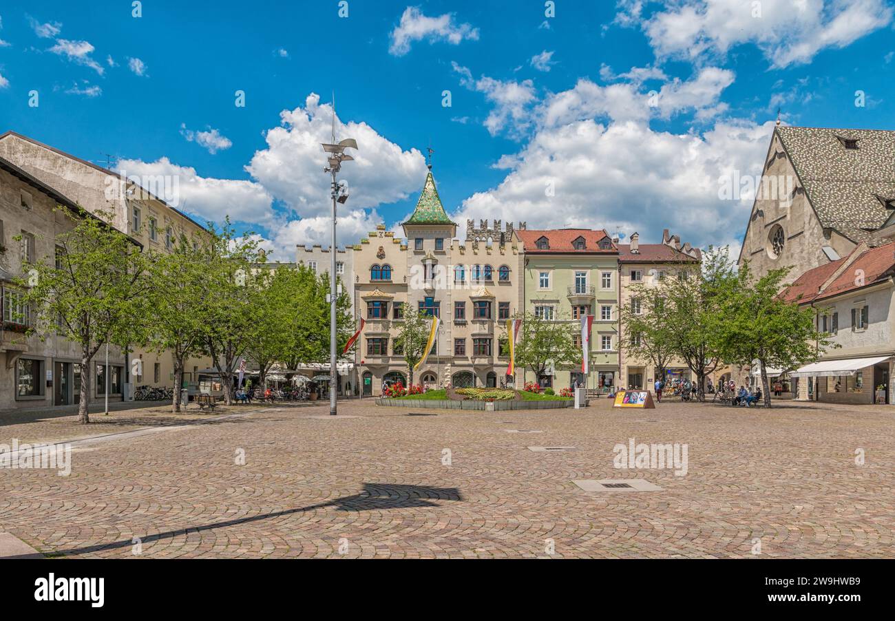 Town hall, historic center, Domplatz, Brixen, Eisacktal, South Tyrol ...