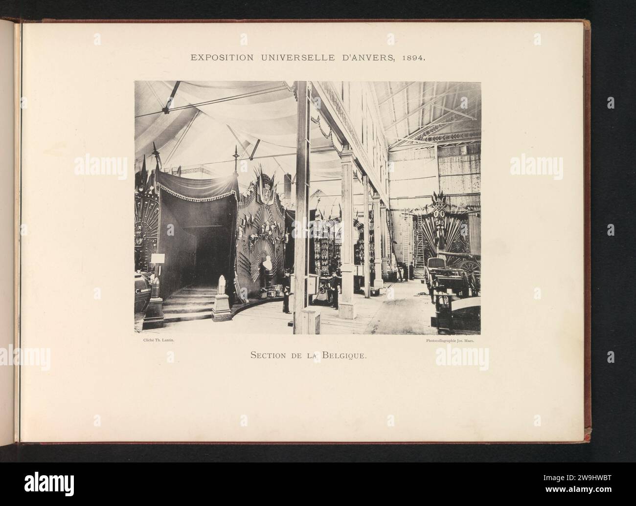 Exhibition of Belgian weapons during the World Exhibition in Antwerp ...