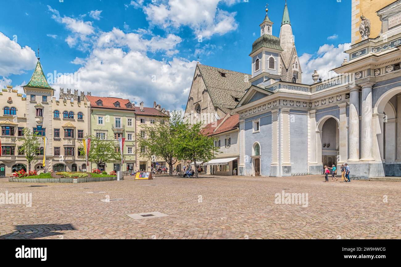 Town hall, historic center, Domplatz, Brixen, Eisacktal, South Tyrol ...