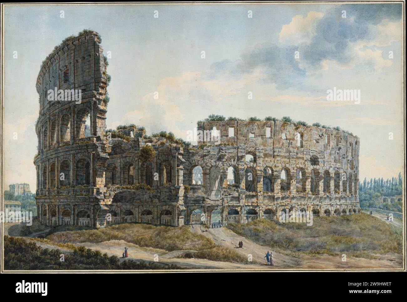 The Colosseum, Rome 1987 by Abraham Louis Rodolphe Ducros Stock Photo ...