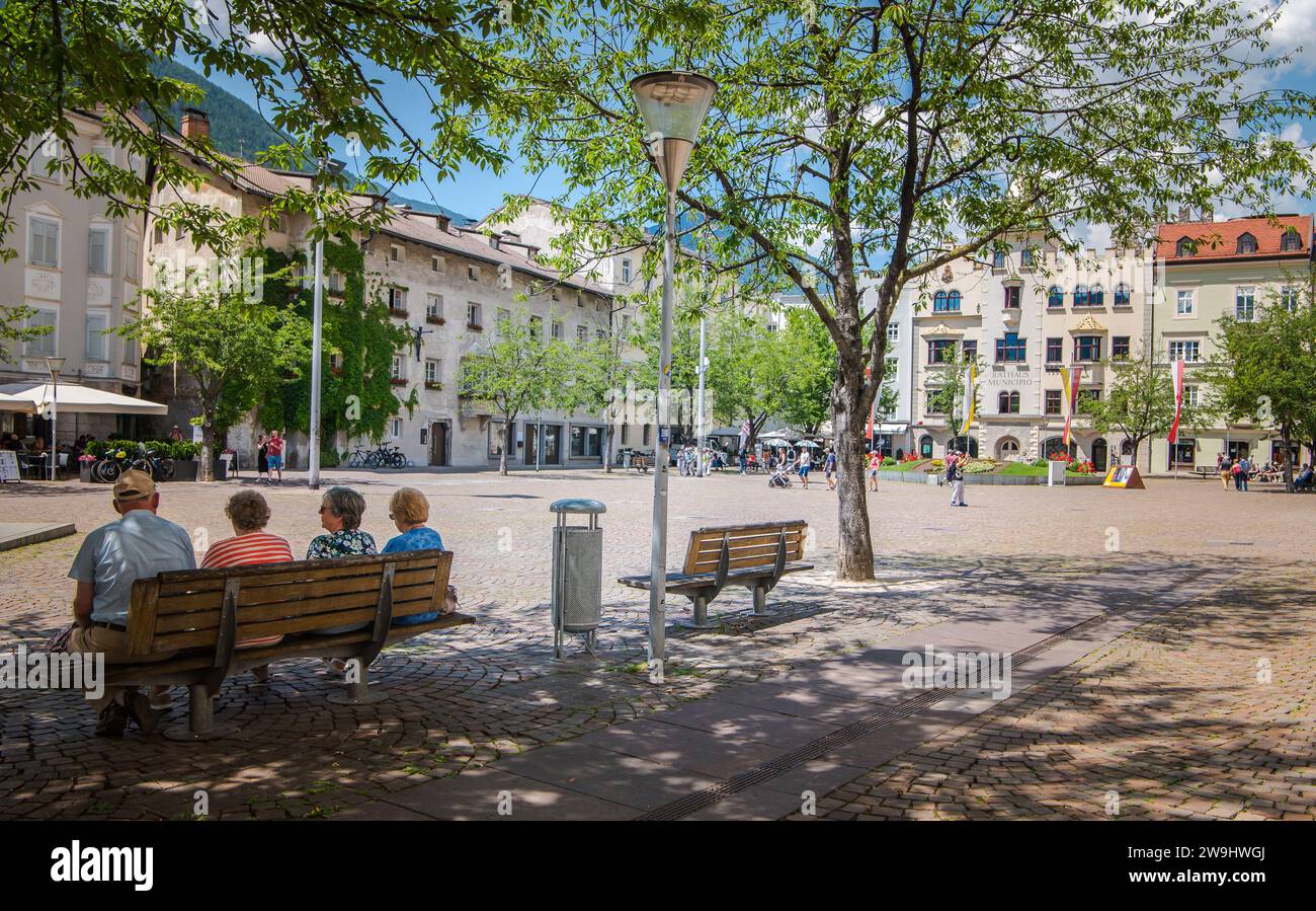 Town hall, historic center, Domplatz, Brixen, Eisacktal, South Tyrol ...