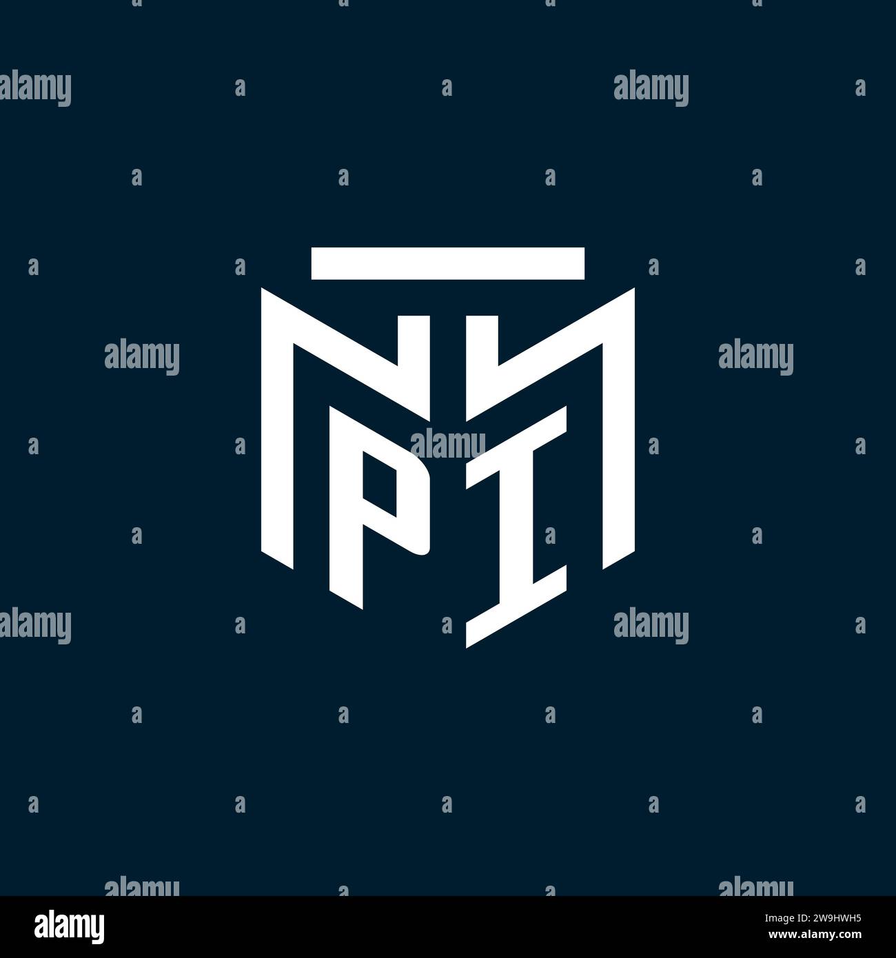 PI monogram initial logo with abstract geometric style design inspiration Stock Vector Image ...