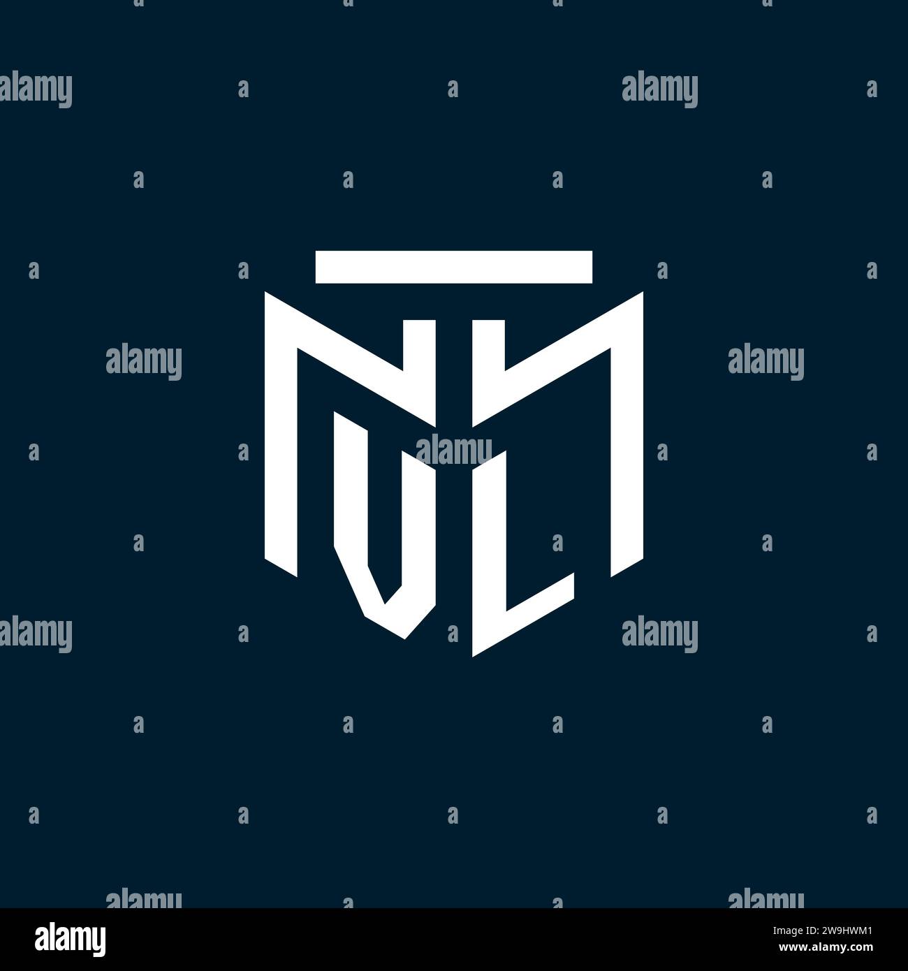 VL monogram initial logo with abstract geometric style design ...