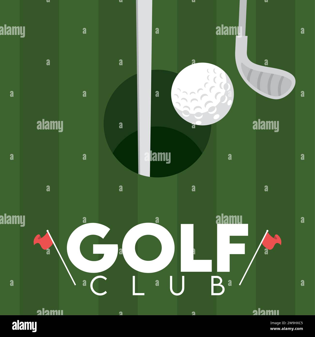 Golf hole view Stock Vector Images - Alamy